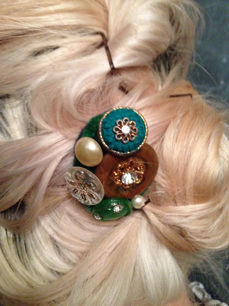 Vintage Button Hair Bauble - Hannah and HusbandHannah and Husband