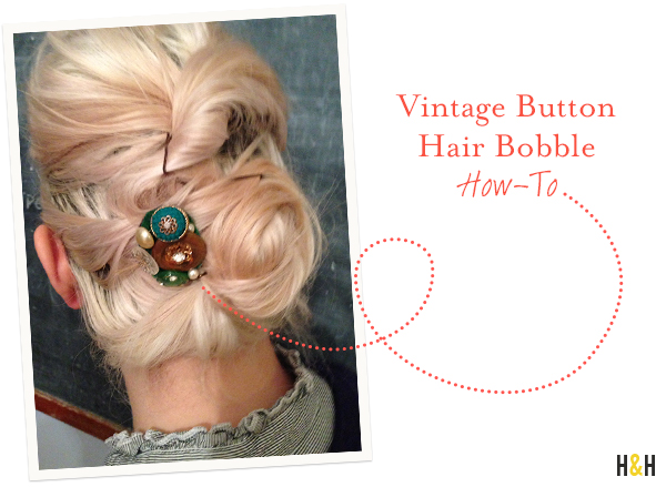 Vintage Button Hair Bauble - Hannah and HusbandHannah and Husband